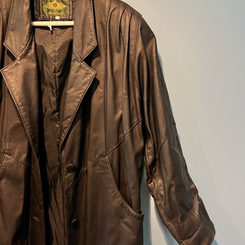 Vintage Long Leather Jacket - Avanti - Gem